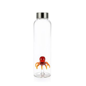 Balvi Wasserflasche Octopus 0,5 l Mit Antitropf-Verschluss aus Edelstahl Ideal für den Nachttisch ode