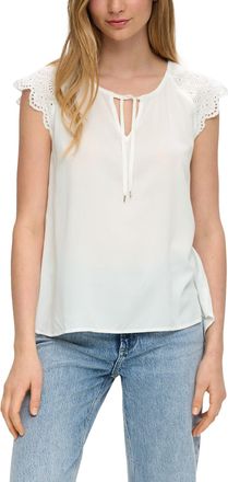 QS by s.Oliver Blusentop mit Broderie Anglaise