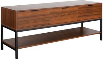 Sweeek Sweeek - TV-Möbel Nussbaumholzdekor 3 Schubladen