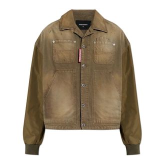 Dsquared2 Homme, Vestes, Brun, Taille: M Veste en jean effet vintage