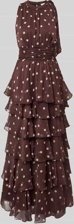 Neo Noir Abendkleid mit R&uuml;schenbesatz Modell Marli