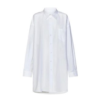 Maison Margiela Femme, Blouses et Chemises, Blanc, Taille: 38 FR Chemise Blanche &Agrave; Manches Longues Avec Boutons