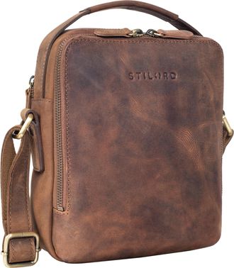 STILORD Bastian Schultertasche Herren Leder Vintage Umhängetasche für Männer Messenger Bag Kleine Herrentasche Handtasche mit Handgriff Cross-Body Bag Echtled