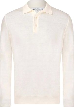 La Fileria Polo en Laine vierge - Homme - Tops - Blanc - Taille: 3XL