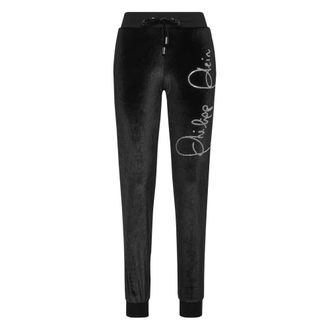 Philipp Plein Jogginghose Crystal Signature - - Trousers - Damen - Schwarzk - S
