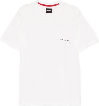 Kiton Homme, Tops, Blanc, Taille: S T-Shirt