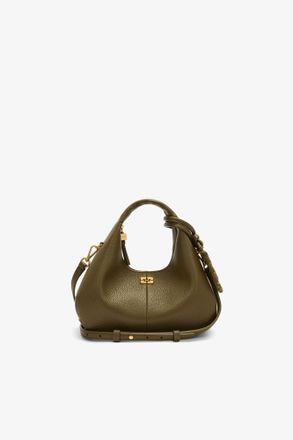 Ganni Mini-Hobo-Tasche in Gr&uuml;n