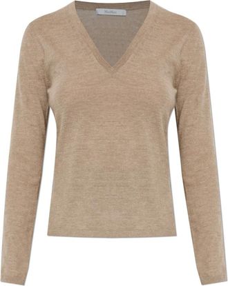 Max Mara Femme, Pulls, Beige, Taille: 42 FR Pull en cachemire Lince