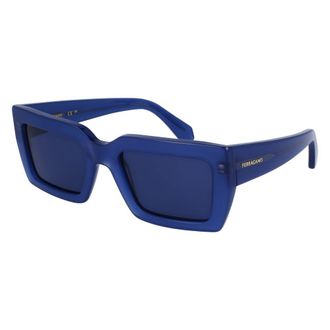 Ferragamo Blaue Acetat-Sonnenbrille