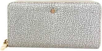Borbonese Femme, Accessoires, Beige, Taille: ONE Size Grand portefeuille zipp&eacute; double tour