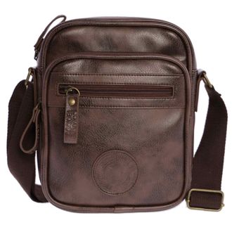 Coronel Tapiocca Umhängetasche Messenger Bag Herren Schultertasche Handtasche Umhängetasche Herren Schultertasche Schultergurt Herrentasche Sling Bag Luigi Braun