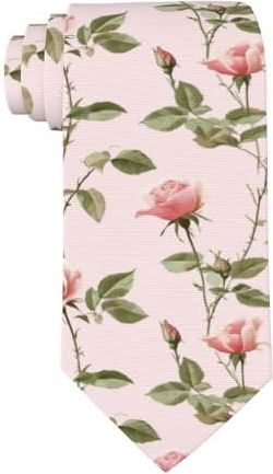 Generic Roses Roses Épanouies Cravates Décontractée Cravate Polyvalente Cravatte Pour Bureau Scolaires Formelle