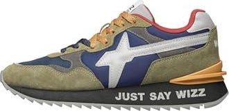 W6YZ Baskets en Tissu Technique et su&egrave;de, Vert- 41