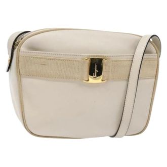 Ferragamo Sac &agrave; bandouli&egrave;re en cuir Pre-owned - Femme - Pre-owned - Beige - Taille: ONE Size
