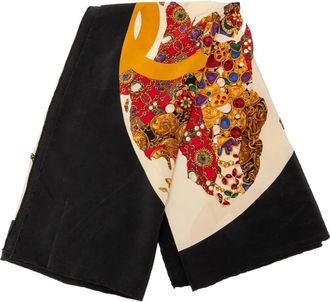 Chanel foulard Gripoix Globe (2000-2025) - Blanc