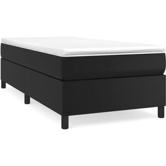 vidaXL Bettgestell Schwarz 80x200 cm Kunstleder