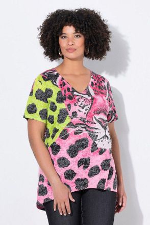 Angel Of Style T-Shirt T-Shirt A-Linie Leo-Patchmuster