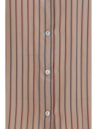 Kristina Ti Silk Blend Striped Shirt - Beige
