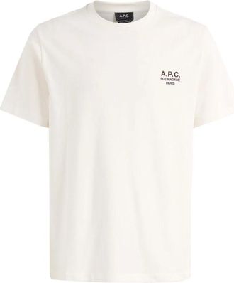 A.P.C. A.p.c., Homme, Tops, Blanc, Taille: M Standard Rue Madame T-Shirt