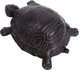 Cabilock Gusseiserne Schildkröten Figur Schlüsselversteck für Draußen Großes Versteck mit Viel Stauraum Dekorative Gartendeko und Sicherer Schlüsselhalter für 