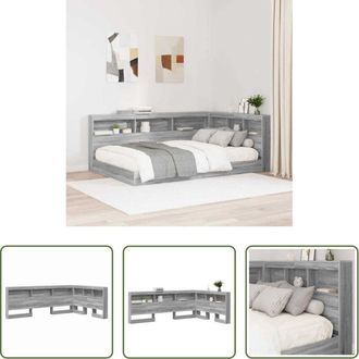 vidaXL Holzschrank - Aufbewahrungskopfteil Graues Sonoma 207,5 x 137,5 x 76,5 cm