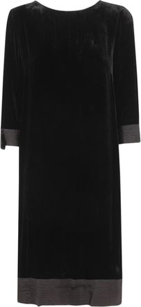 Bianco Levrin Knielanges Kleid - Schwarz