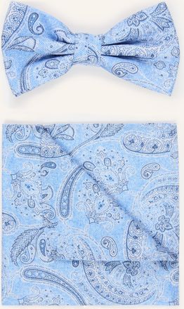 Prince Bowtie Prince Bowtie Set: Fliege Und Einstecktuch blau