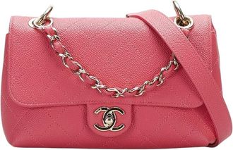 Chanel Pre-owned Sac bandouli&egrave;re Matelass&eacute; Caviar - Femme - Pre-owned - Rose - Taille: ONE Size