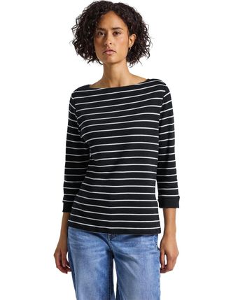 Street One Damen Gestreiftes Basic Shirt