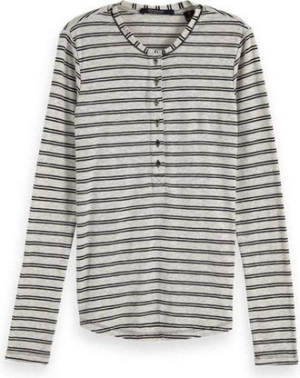 Maison Scotch Langarmshirt Maison Scotch Damen Langarmshirt Grandad 153395