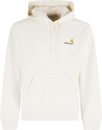 Carhartt Work in Progress Homme, Sweatshirts et sweats &agrave; capuche, Beige, Taille: XS American Script Hooded SweaT-shirt