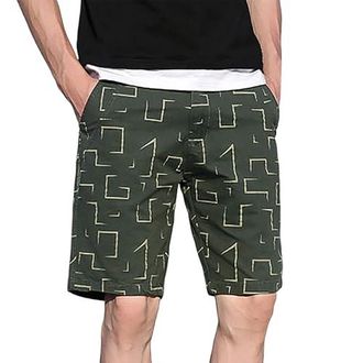 Generic Pantalon cargo pour homme 2026 - Short d&eacute;t&eacute; d&eacute;contract&eacute; avec motif imprim&eacute; &eacute;l&eacute;gant - V&ecirc;tements dext&eacute;rieur &agrave; jambes droites, Vert, 50