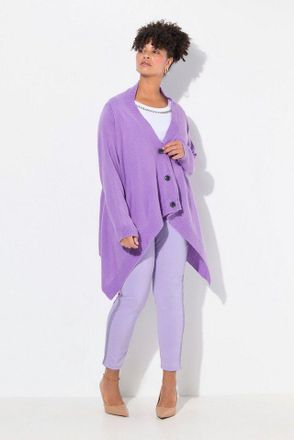 Miamoda Strickjacke Strickjacke Cape-Look Knopfleiste Langarm
