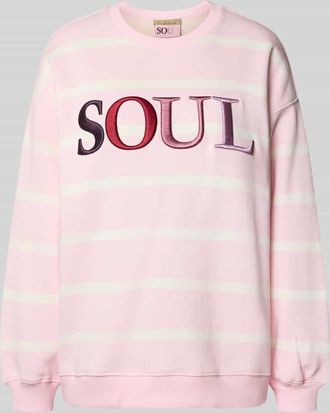 Smith & Soul Oversized Sweatshirt aus Baumwoll-Mix mit Logo-Stickerei