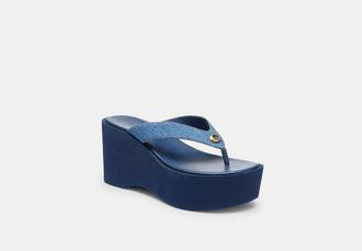 Coach Plateau-Flip-Flop mit skulpturiertem C