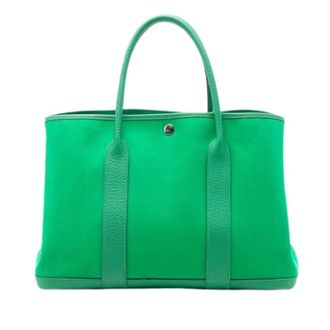 Herm&egrave;s Pre-owned Canvas Tote - - Pre-owned - Damen - Gr&uuml;n - ONE SIZE