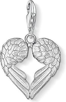 Thomas Sabo Charm Club 0613-001-12 Pendentif-breloque pour femme, ailes formant un coeur en argent Sterling 925