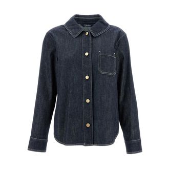Max Mara Femme, Blouses et Chemises, Bleu, Taille: 36 FR Chemise en denim de coton