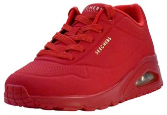 Skechers Damen UNO-Stand On Air Sneaker, Rot/Ausflug, einfarbig (Getaway Solids), 36.5 EU Weit