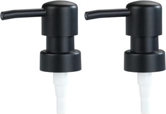 WENKO Ersatzpumpkopf f&uuml;r Seifenspender Schwarz Rund, Ersatz Seifenpumpe f&uuml;r Seifenspender zum Austauschen, aus Kunststoff, f&uuml;r Gewinde von &oslash; 28 mm (Packung 
