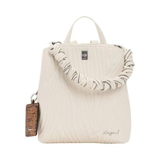 Desigual Femme, Sacs, Beige, Taille: ONE Size Sac &agrave; Main et Sac &agrave; Dos Convertible