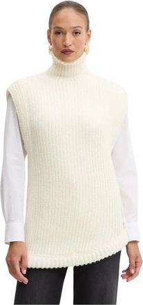 Victoria Beckham D&eacute;bardeur &agrave; col roul&eacute; - Femme - Pulls - Beige - Taille: 42 FR