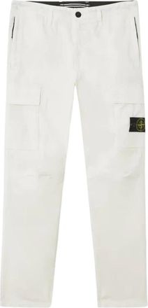 Stone Island Homme, Pantalons, Beige, Taille: W33 Pantalon Cargo Stretch-TC en Twill de Coton Supima