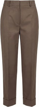 PESERICO Femme, Pantalons, Brun, Taille: 40 FR Pantalon en coton et viscose