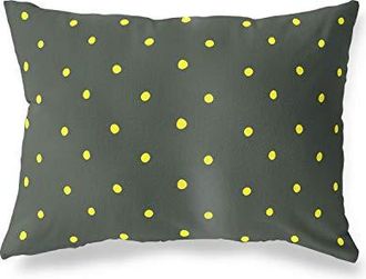 Bonamaison Le Jardin du Lin Kissen Zierkissenbezug Neongelb-Rauch Kissenbezug, Weich Bequem, Für Zuhause Autos Büro Sofa Wohnzimmer Couch Schlafzimmer Dekor, 35x