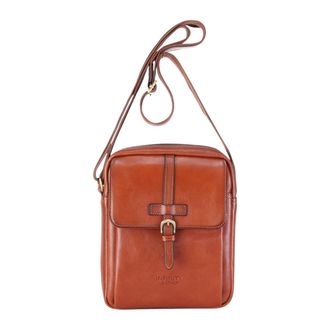 Infinity Leather Echtleder Hellbraun Vintage Crossbody Messenger Reisetasche - Ashby