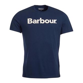 Barbour Logo T-Shirt in New Navy - - Tops - Herren - Blau - L