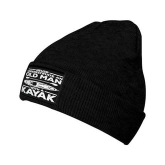 Generic Unisexe Bonnet Tricot&eacute;, Grand-p&egrave;re kayakiste dr&ocirc;le, passionn&eacute; de Kayak, Chaud Knit Beanie, Tricoter Chapeau pour Adultes, Femme, Ski