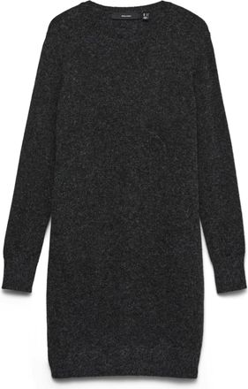 Vero Moda Mini Strickkleid Meliert Langarm Rundhals Regular Fit Kleid Kurz Basic Oberschenkellang VMDOFFY