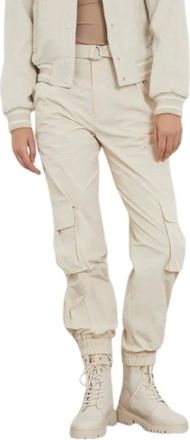 Guess Femme, Pantalons, Blanc, Taille: 38 FR Tapered Pantalons